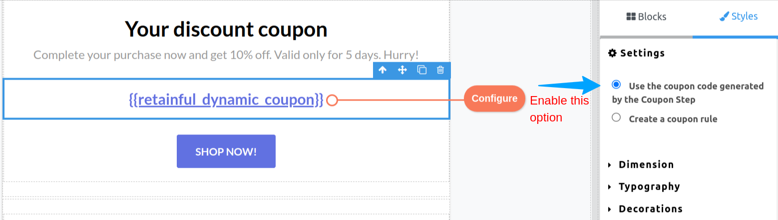 How to add WooCommerce Dynamic coupon codes to emails? - Retainful