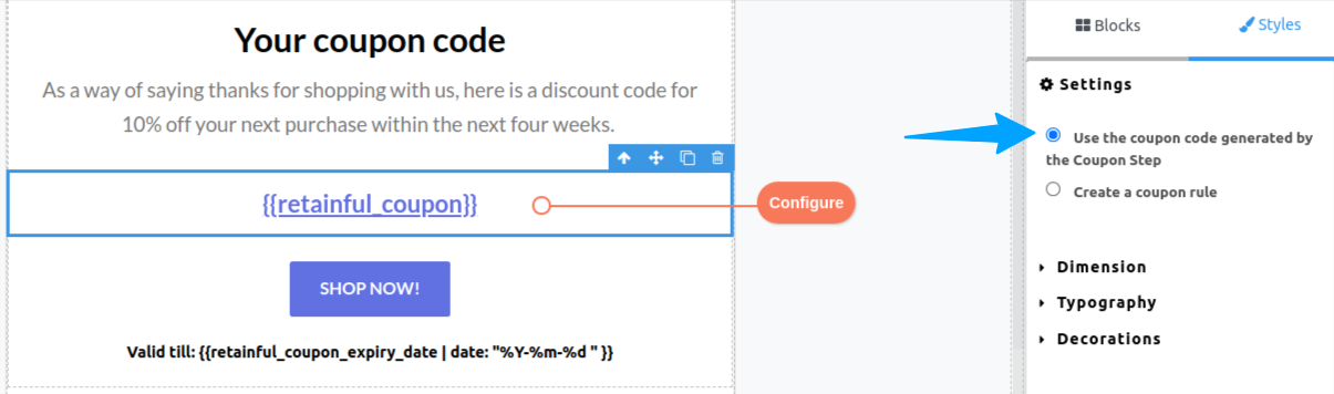 How to add WooCommerce Dynamic coupon codes to emails? - Retainful