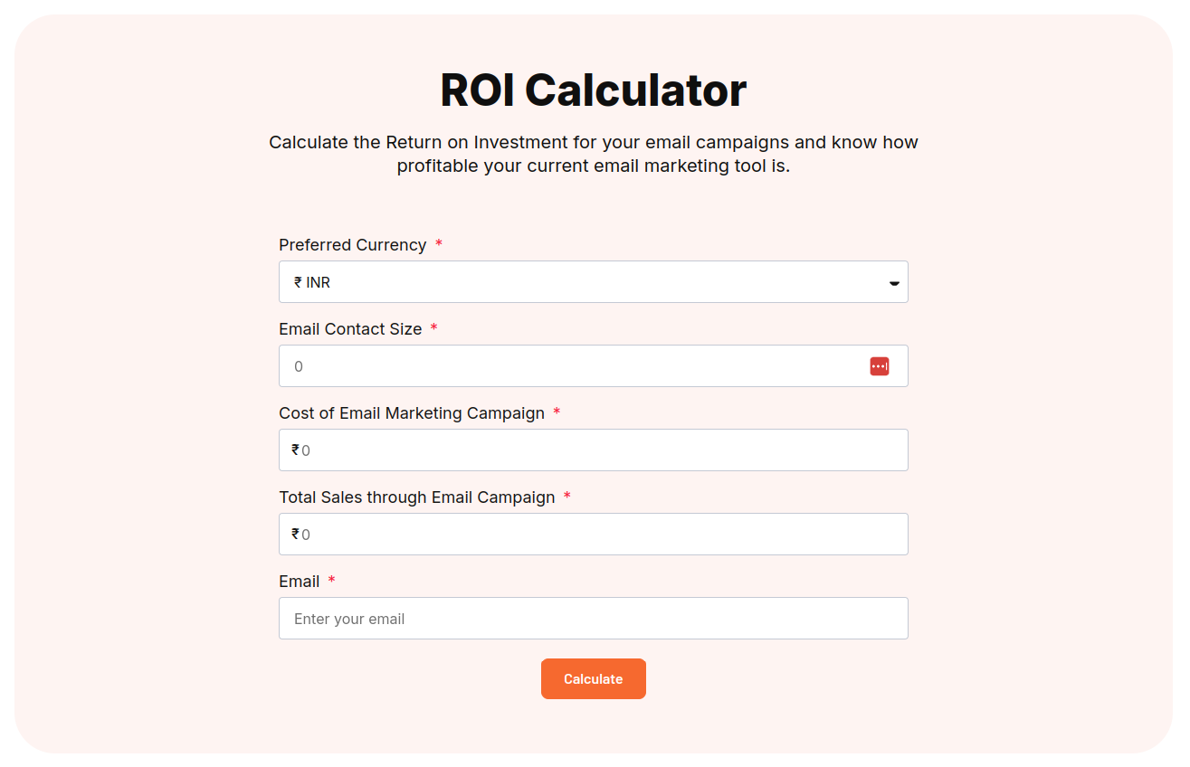 Email ROI Calculator - Retainful